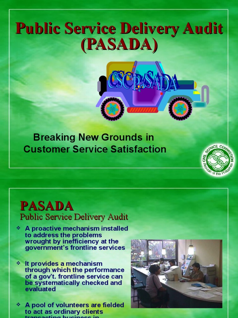 Public Service Delivery Audit (Pasada) | PDF | Metro Manila | Audit