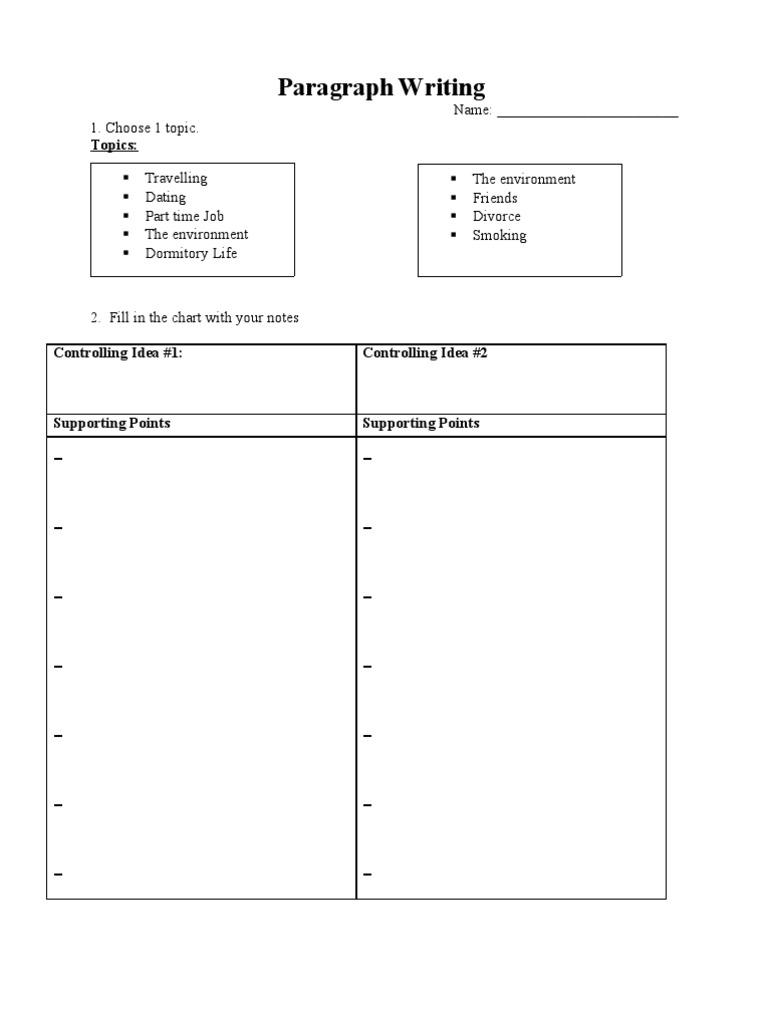 Paragraph Writing Guide and Organizer | PDF | Paragraph