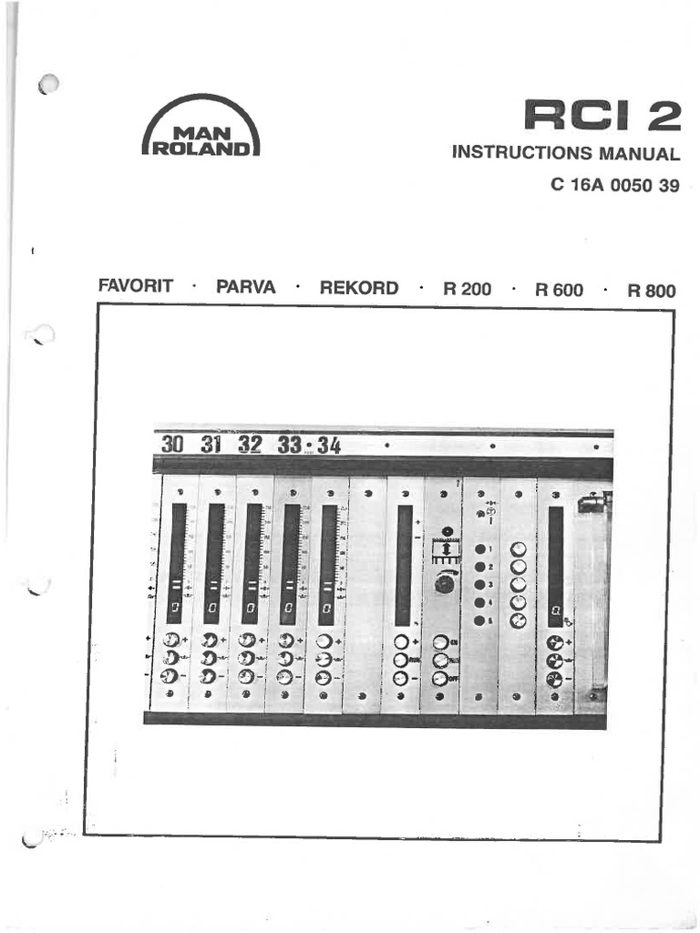 Intruccion Manual RCI Roland 200 | PDF