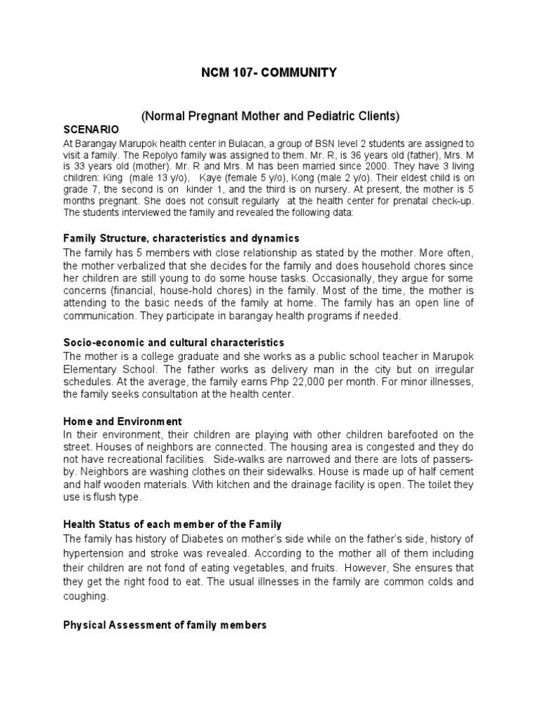 OB and Pedia Case Study | PDF | Clinical Medicine | Health Care