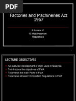 Factories and Machinery Act 1967 (FMA 1967) | PDF