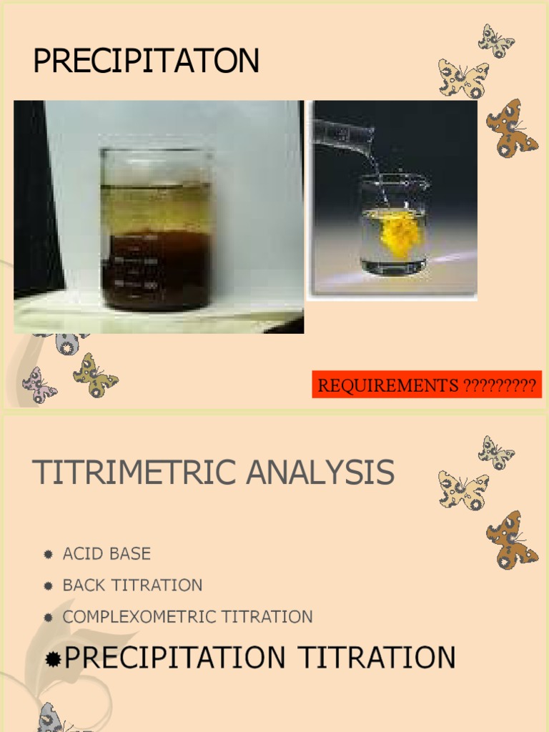 Precipitation Titration Methods | PDF | Teaching Methods & Materials