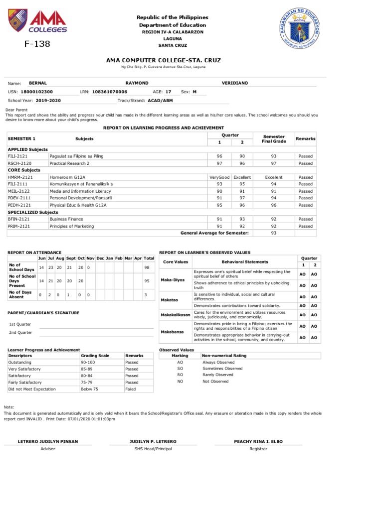 Bernal Raymond V. 18000102300 XM - PDF | PDF | Social Institutions ...