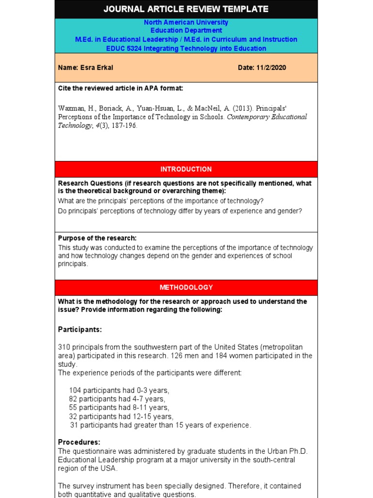 Principals' Views on Technology in Schools | PDF | Social Science ...