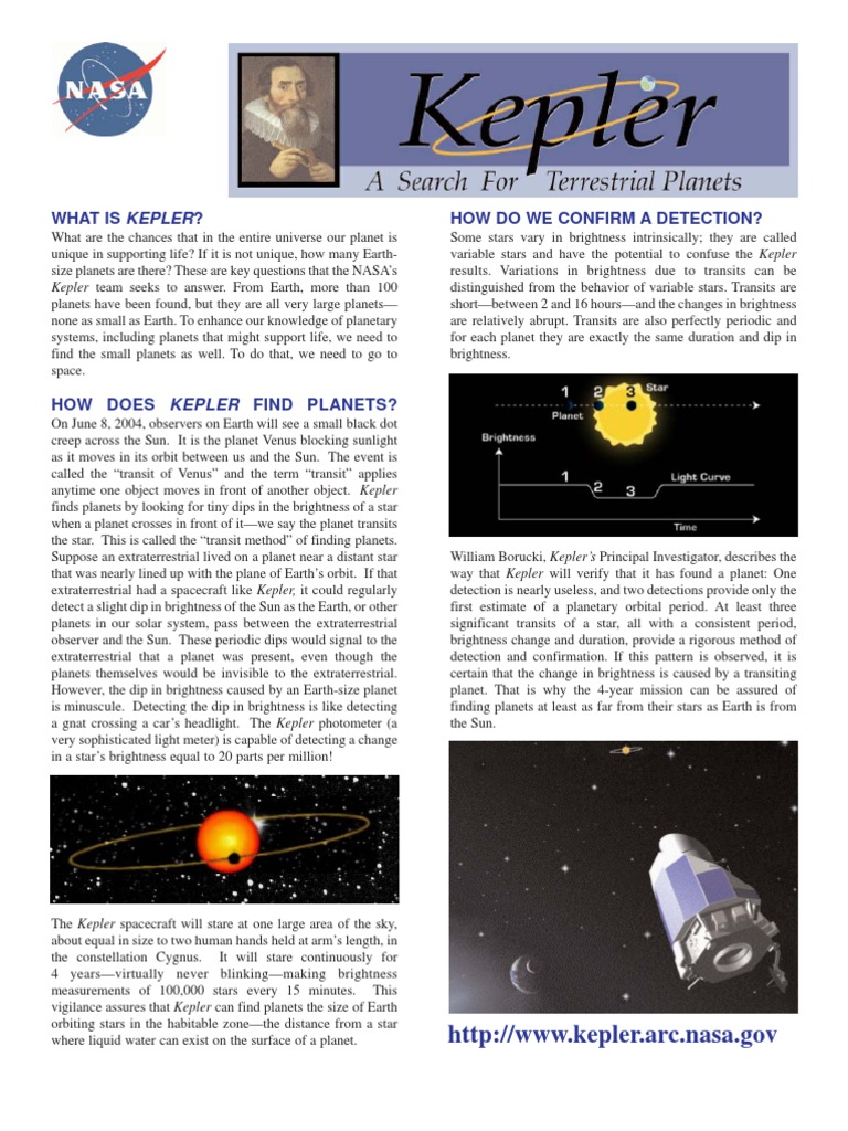Kepler Fact Sheet | PDF | Terrestrial Planets | Planets