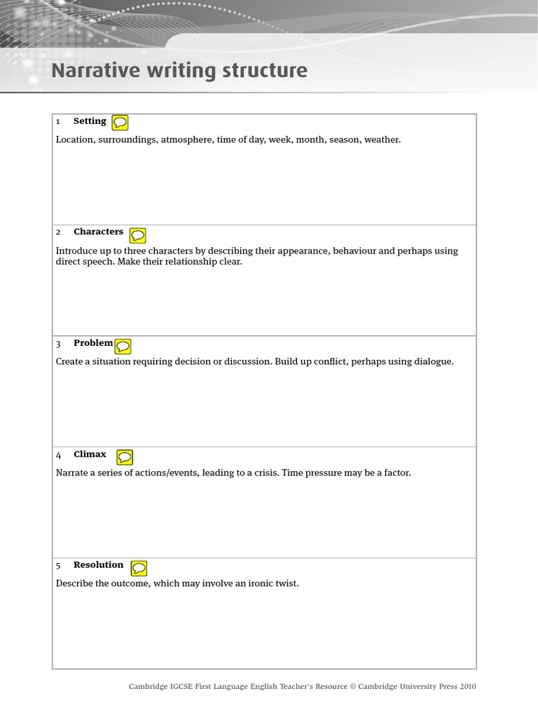 Narrative Writing Structure | PDF