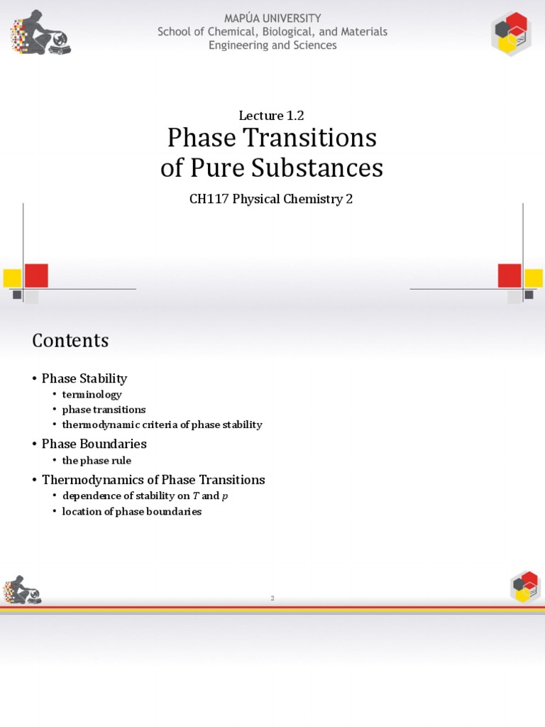 Phase Transitions in Chemistry | PDF | Phase (Matter) | Phase Rule