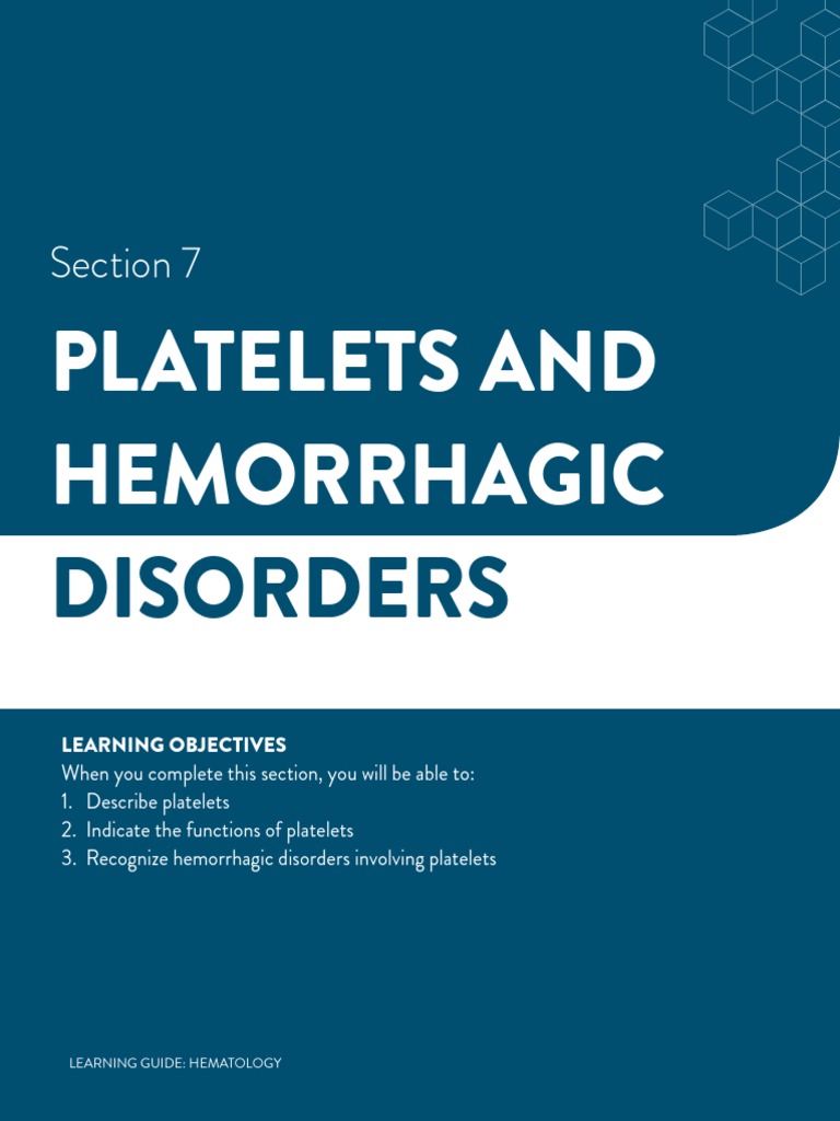 Platelets and Hemorrhagic: Disorders | PDF | Platelet | Bleeding