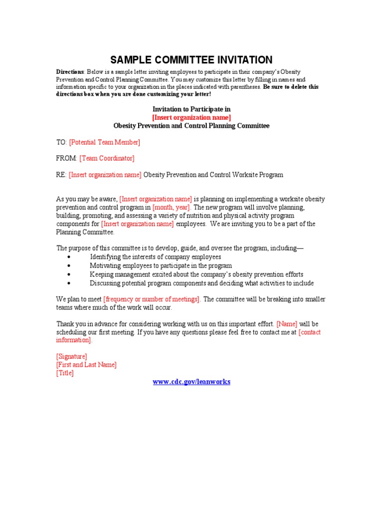 Committee Invitation | PDF