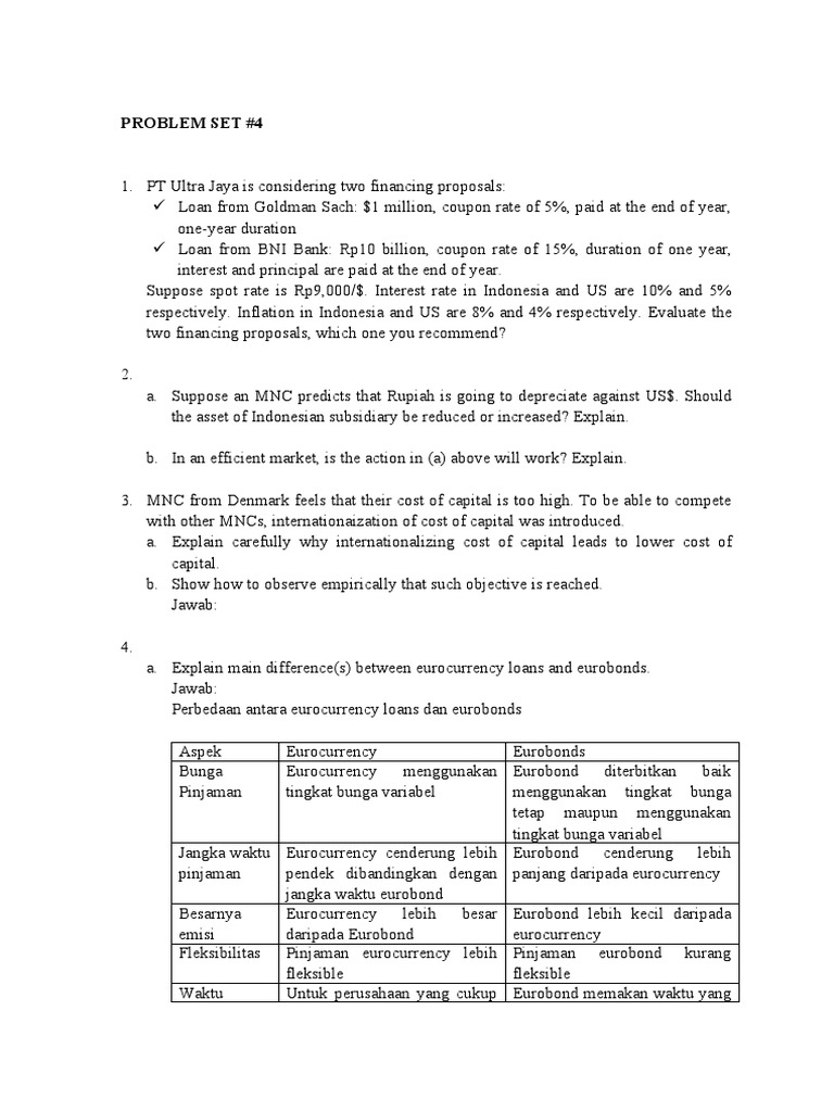 Problem Set 4 Jawab | PDF