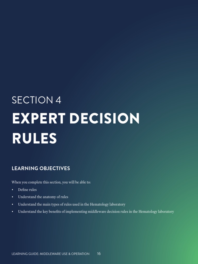 Expert Decision Rules: Section 4 | PDF | Software | Business
