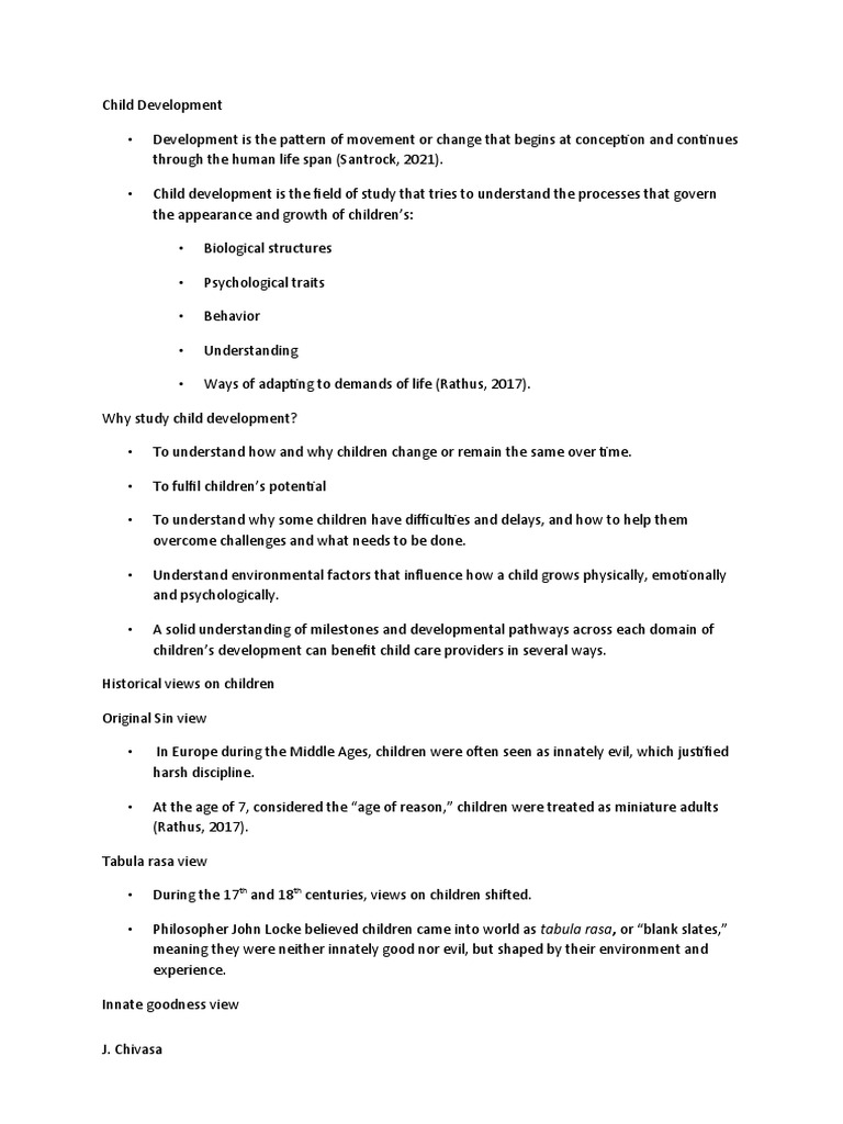 2 Introduction To Child Development | PDF | Developmental Psychology ...