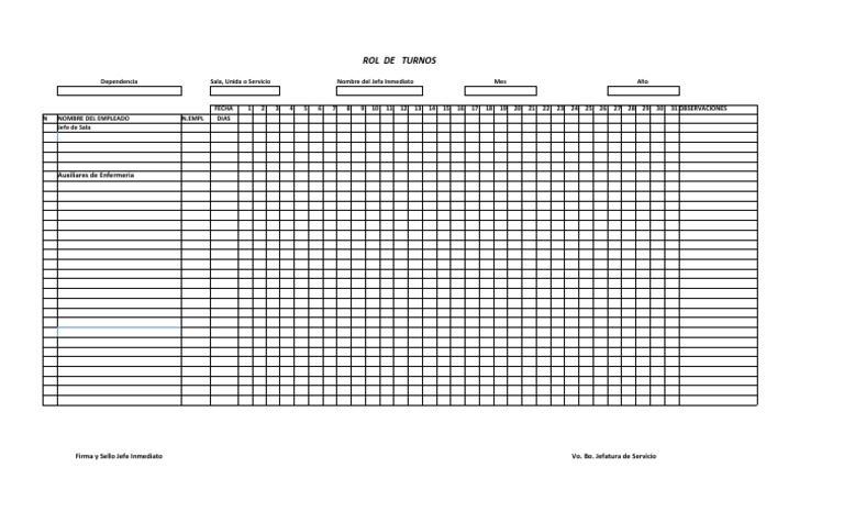 Plantilla para Rol | PDF