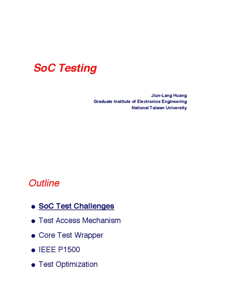 05 Testing PDF | PDF | System On A Chip | Integrated Circuit