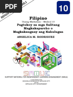 10 ARALIN 4 Pokus NG Pandiwa (Pinaglalaanan at Kagamitan) | PDF