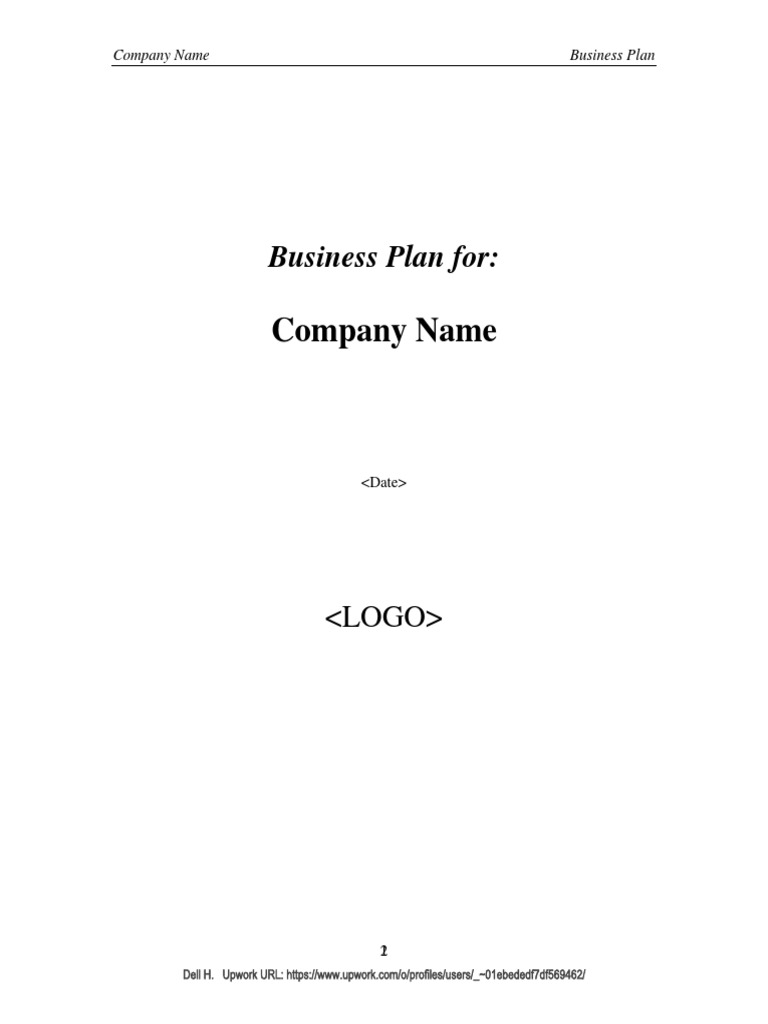 Business Plan Table of Contents Example | PDF | Market Analysis ...