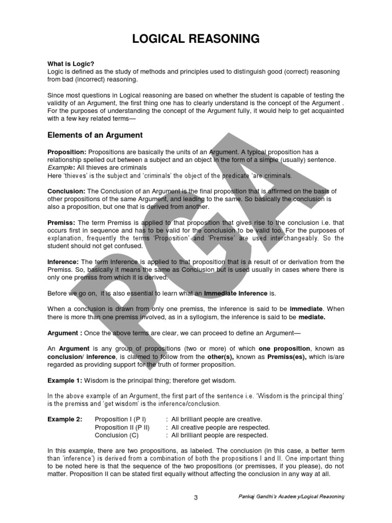 Logical Reasoning | PDF | Logical Consequence | Argument