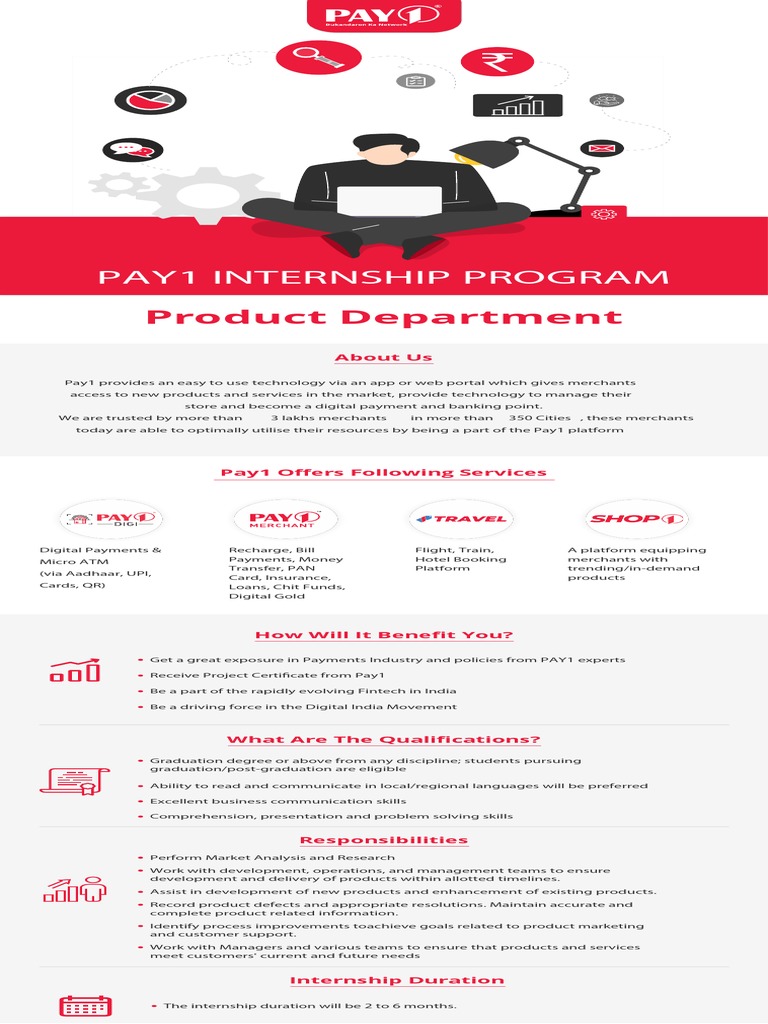 Pay1 Internship Program: Product Department | PDF | Business | Banking