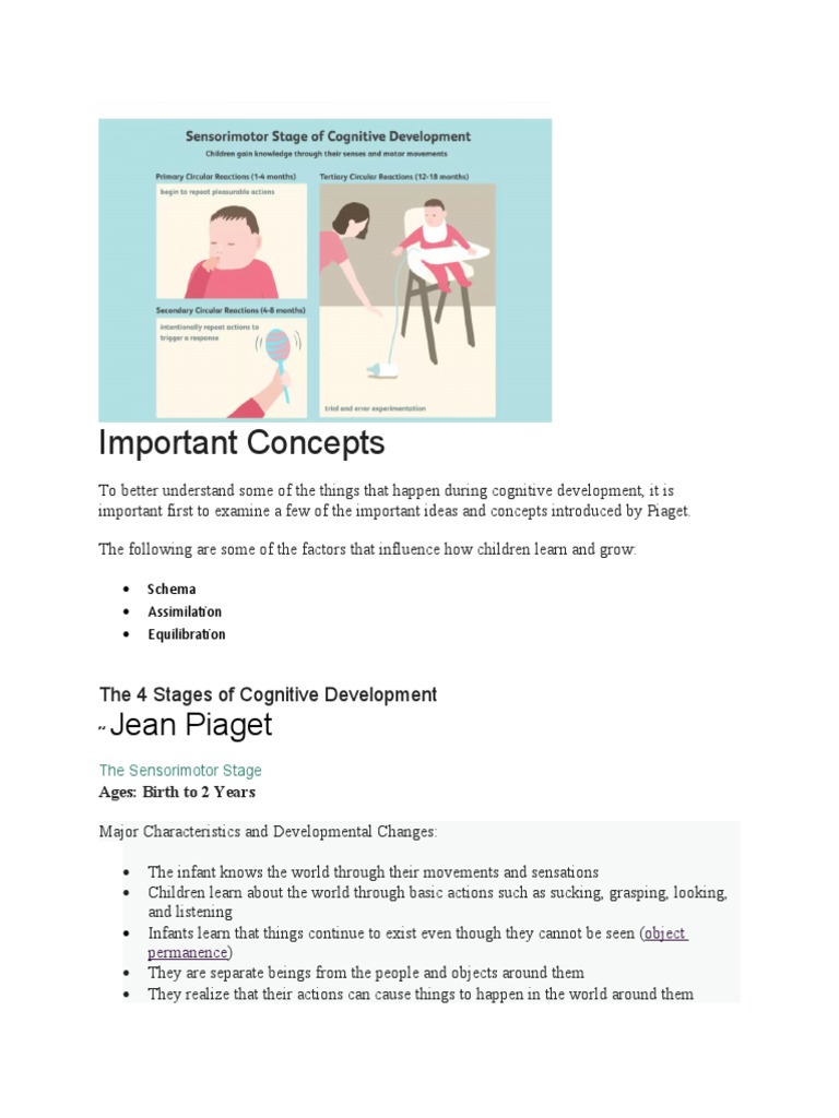 Piaget's Four Stages of Cognitive Development | PDF | Cognitive ...