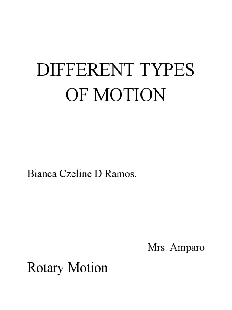 Different Types of Motion | PDF | Rotation Around A Fixed Axis ...