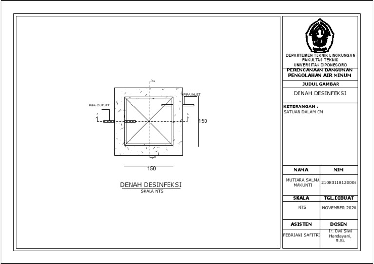 Denah Desinfeksi Air Minum | PDF