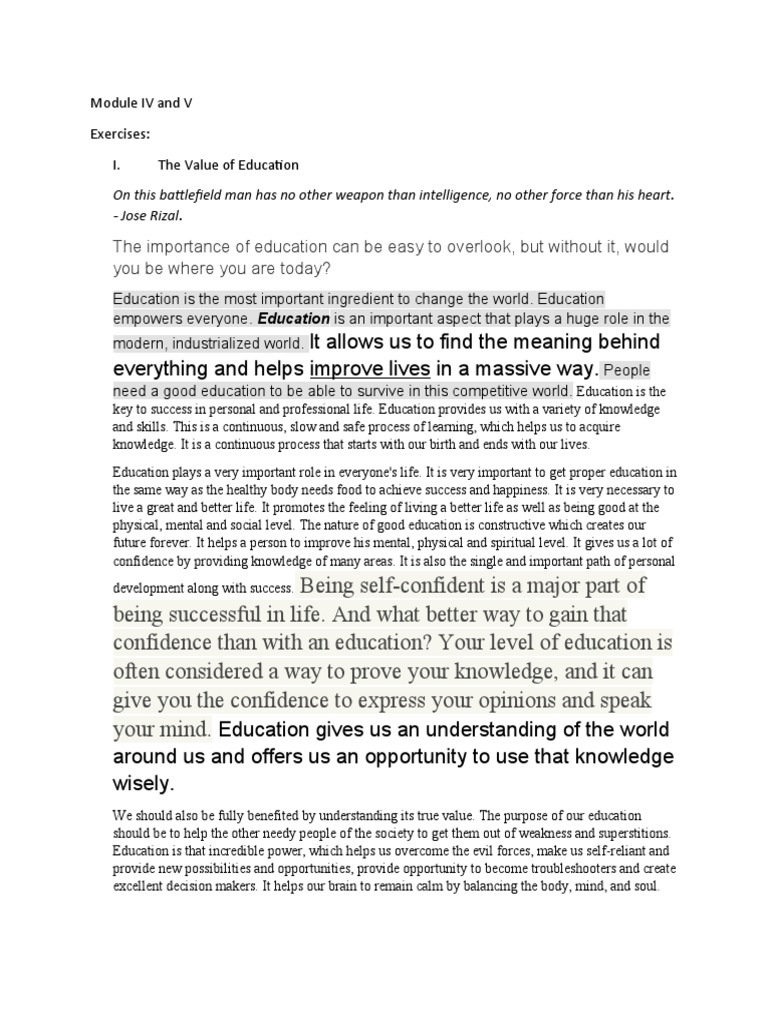 Module IV and V | PDF | Psychological Concepts | Further Education