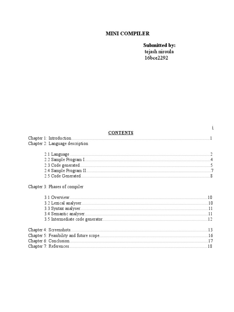 Build a Mini Compiler | PDF | Parsing | Compiler