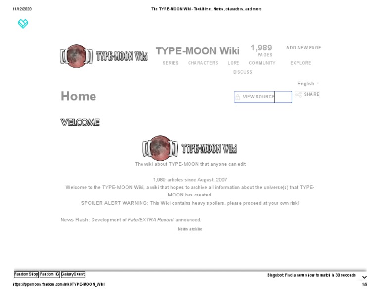 The TYPE-MOON Wiki - Tsukihime, Notes, Characters, and More PDF | PDF