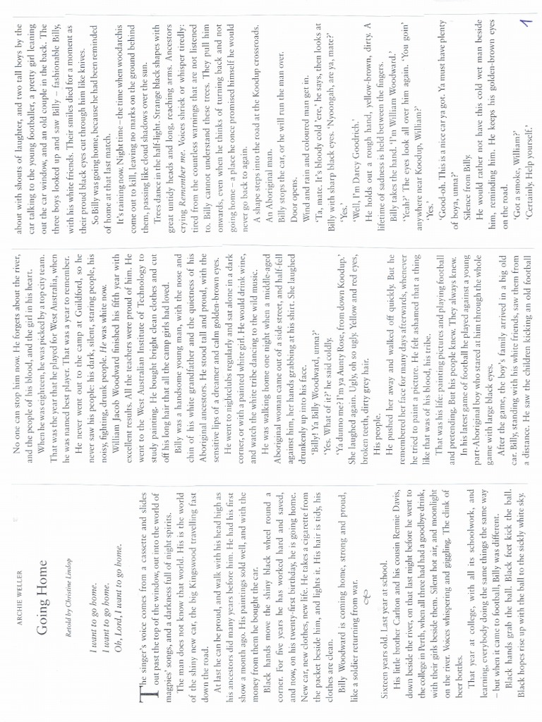 Going Home by Archie Weller | PDF