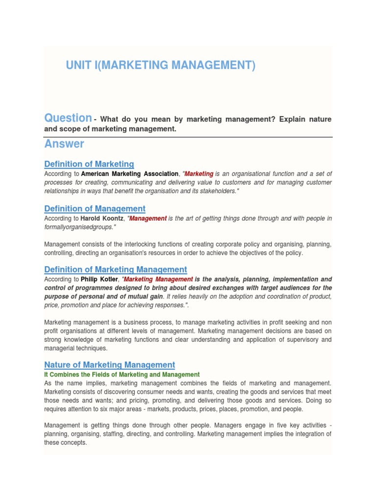 Marketing Notes INTRODUCTION TO MARKETING 3 | PDF | Marketing | Competition