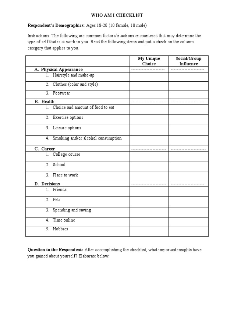 UTS Survey Sheet | PDF | Career & Growth | Lifestyle