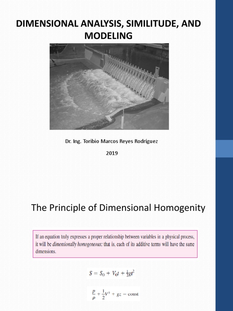 Dimensional Analysis, Similitude, and Hydraulic Modeling: Developing Dimensional Equations and ...