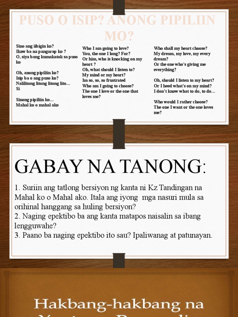 Puso O Isip? Anong Pipiliin MO? | PDF | Nature