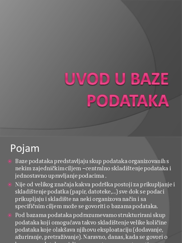 1.lekcija 1.4-1a-Uvod-U-Baze-Podataka PDF | PDF