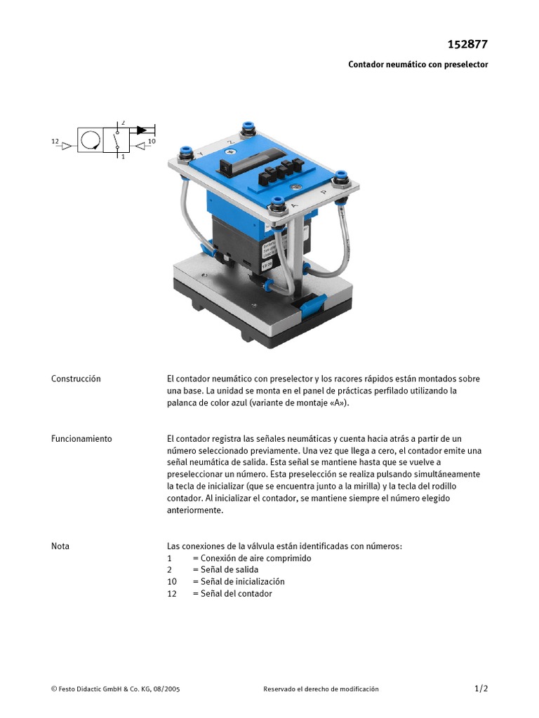 Counter Festo | PDF | Neumática | Ingeniería mecánica