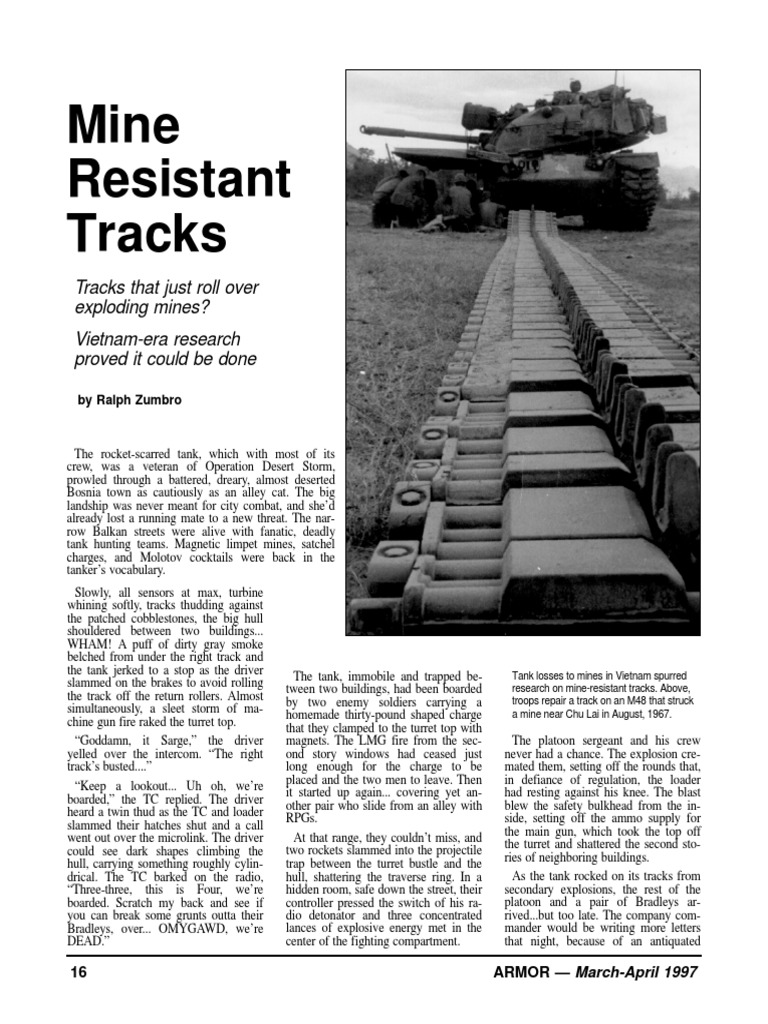 Mine Resistant Tracks: Tracks That Just Roll Over Exploding Mines ...