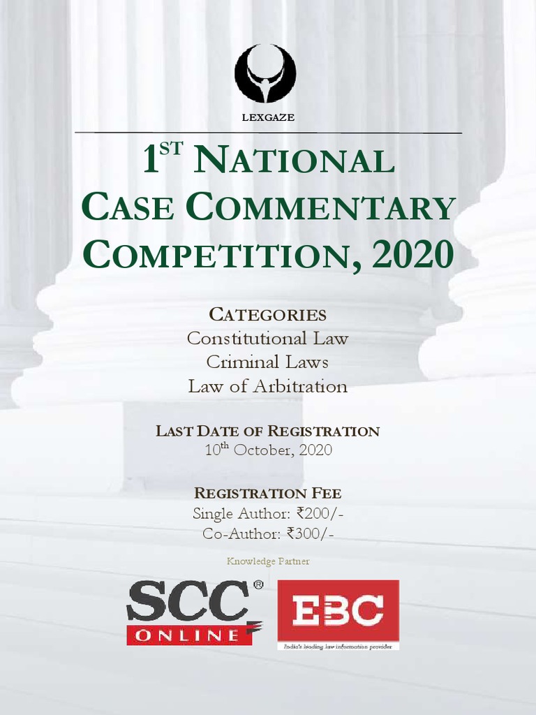 1st National Case Comment Writing Competition, 2020-1 | PDF | Sikhism