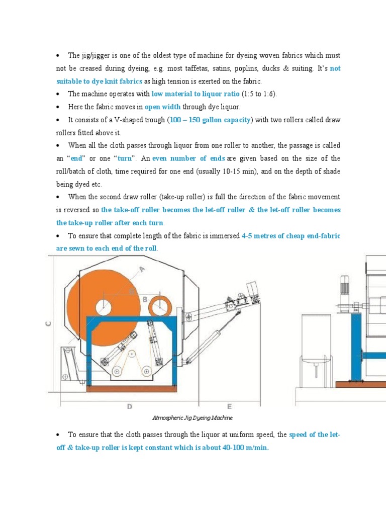 Atmospheric Jig Dyeing Machine | Download Free PDF | Textiles | Dye