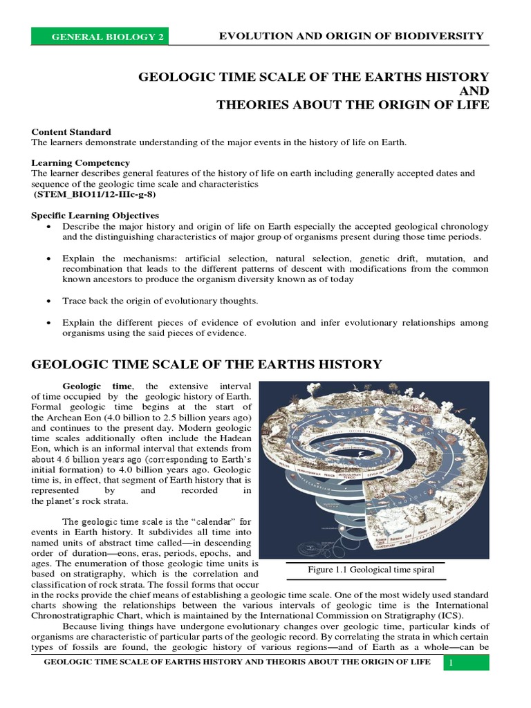 Geologic Time Scale and Life's Origin | PDF | Geologic Time Scale ...