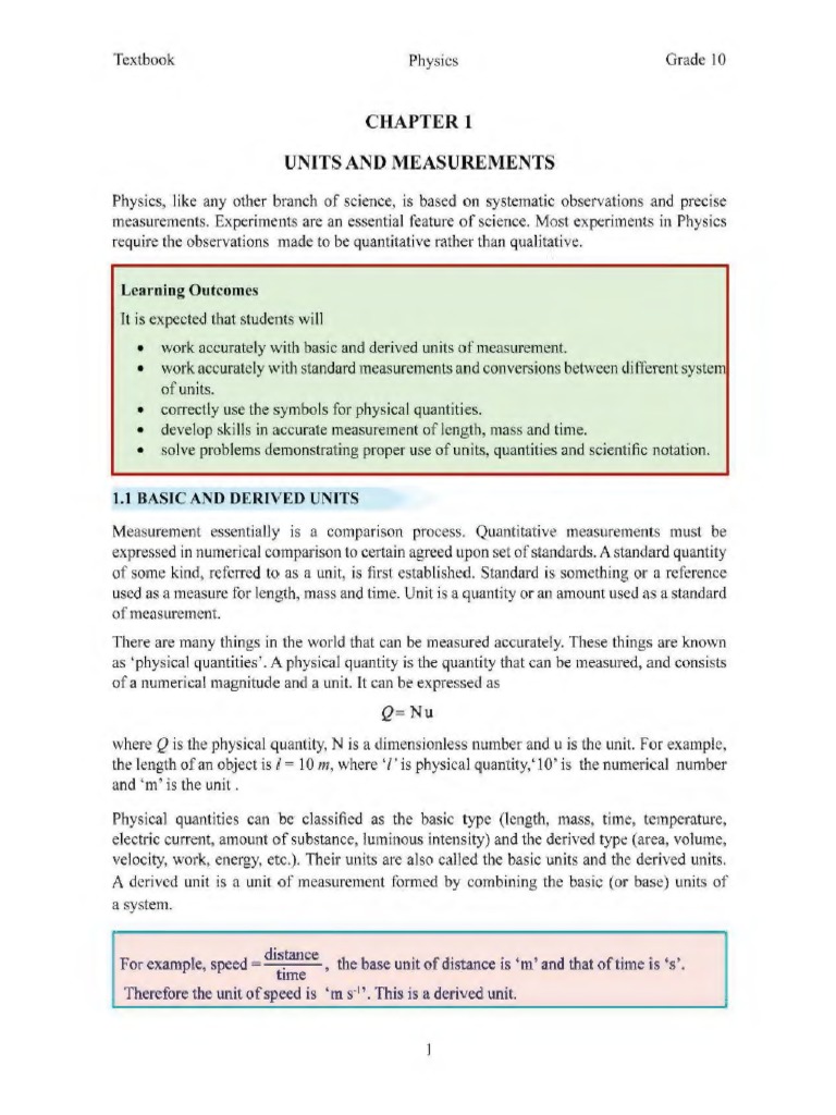 Grade 10 Physics: Units & Measurements | PDF | Velocity | International ...