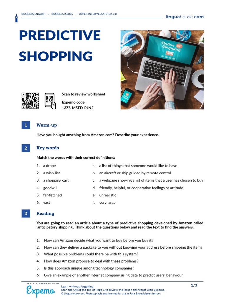 Predictive Shopping British English Student Ver2 | PDF | Phrase | Cognitive Science