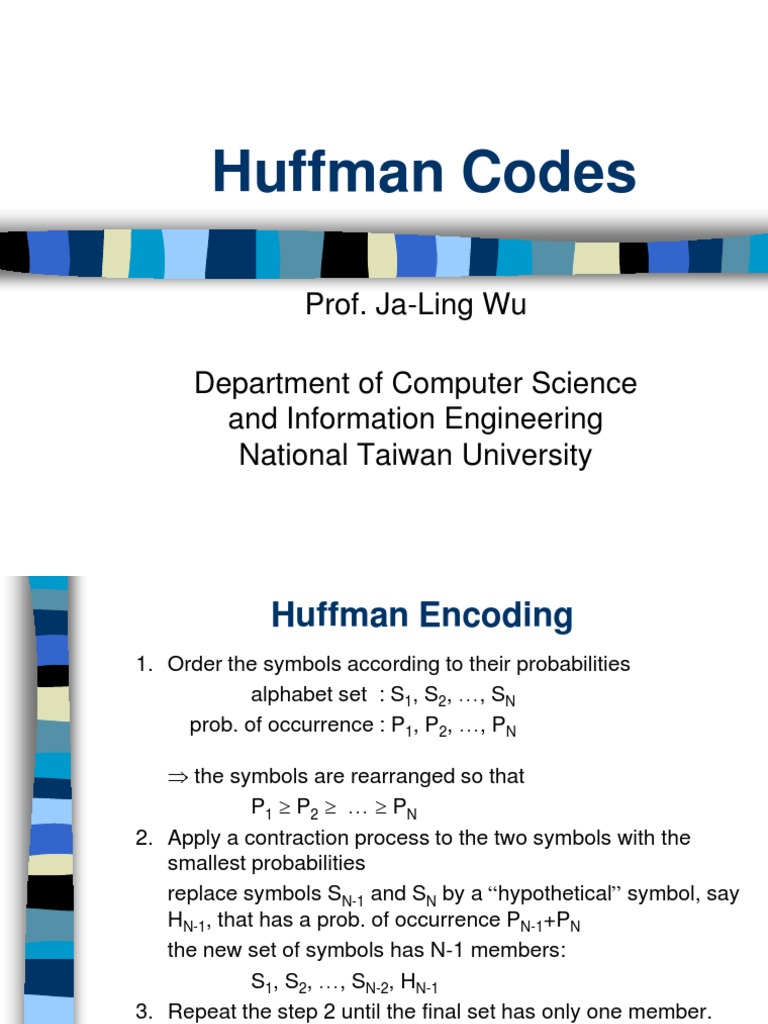 Data Compression Huffman Codes | PDF | Code | Computer Data