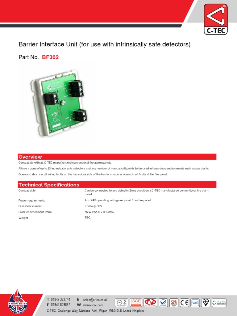 C-TEC Barrier Interface Unit Overview | PDF | Electrical Equipment ...