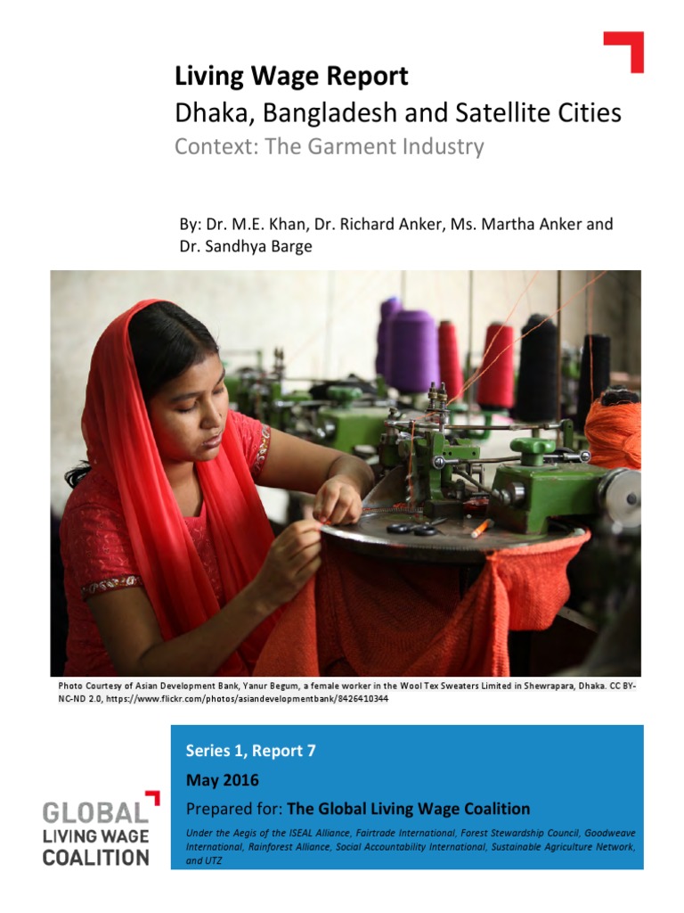 Dhaka Living Wage Benchmark Report | PDF | Living Wage | Clothing Industry