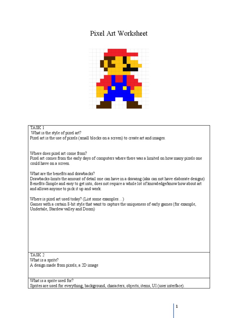 Pixel Art Basics for Beginners | PDF | Games & Activities | Art