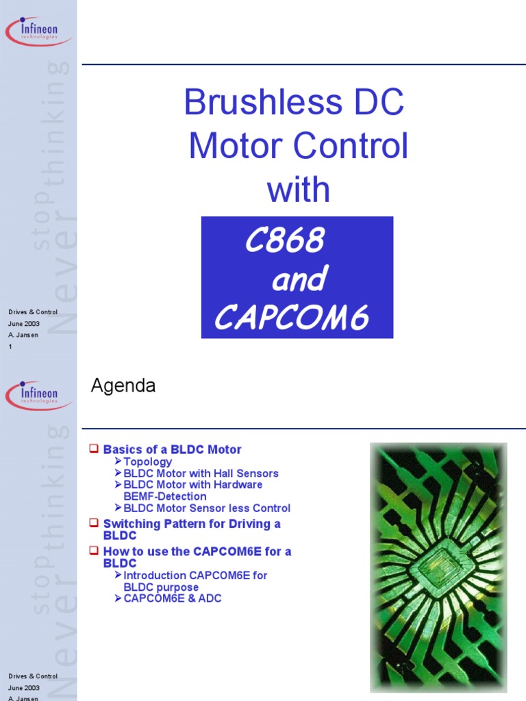 Brushless DC Motor Control With: C868 and Capcom6 | PDF | Electric ...