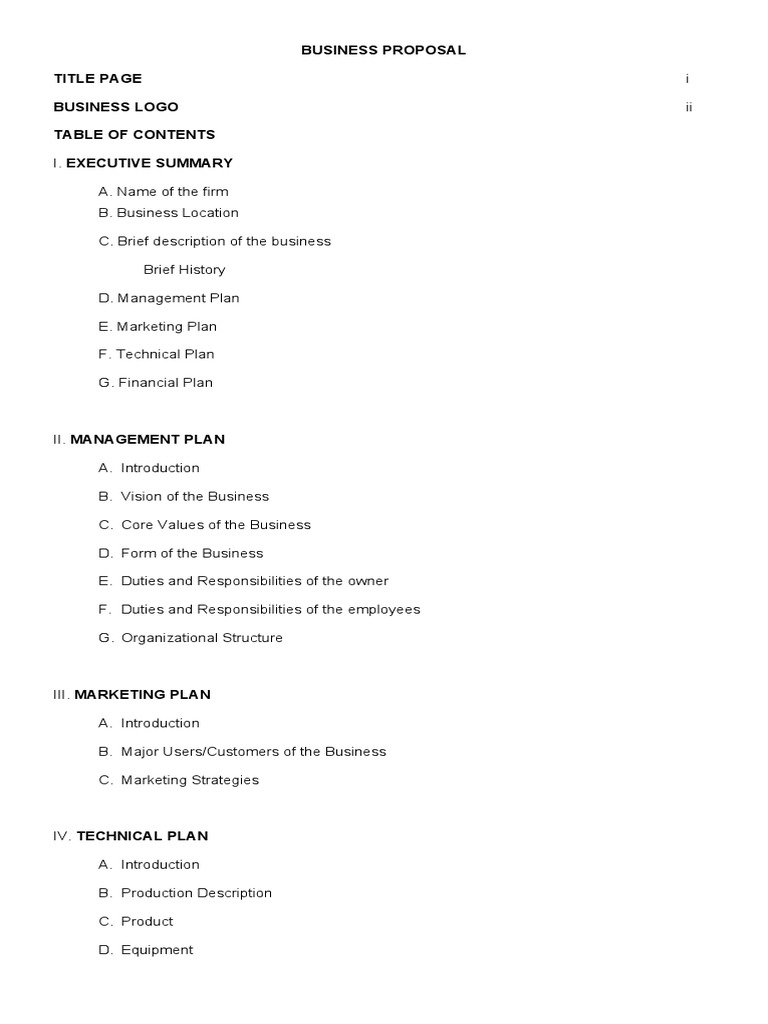 Sample BUSINESS PROPOSAL For Student | PDF
