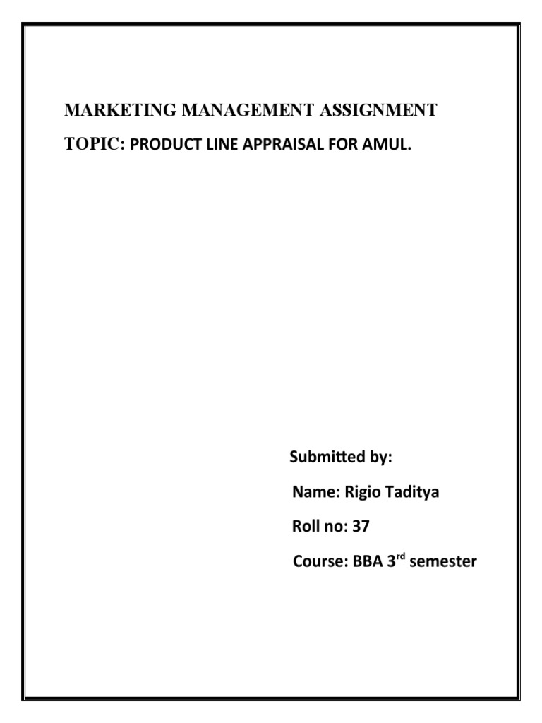 BBA: Amul Product Line Analysis | PDF | Milk | Dairy