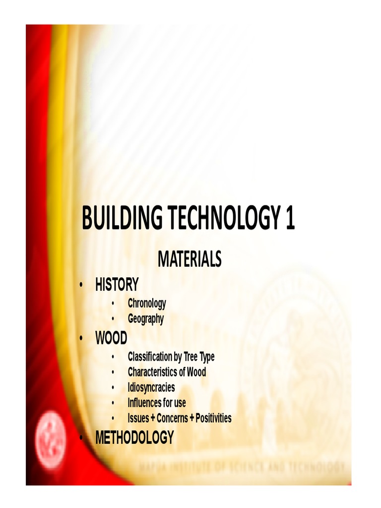 History of Building Technology 1 | PDF | Wood | Brick