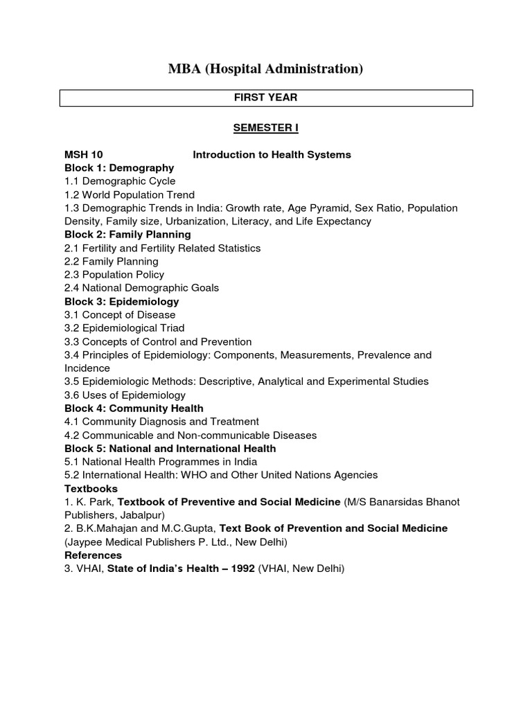 MBA Hospital Administration | PDF | Managed Care | Marketing